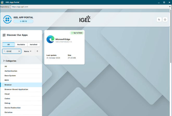IGEL makes Microsoft EDGE available – NOW in the IGEL App Portal! – VirtualBrat